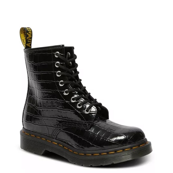 Dr. Martens | Shoes | New Dr Martens Womens Faux Croc Leather Boot ...